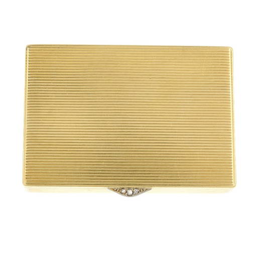 Cartier A 1930s 18ct Gold Diamond Match Box.