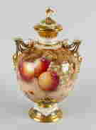 A Royal Worcester bone china cauldron shaped twin - Mar 05, 2018 ...