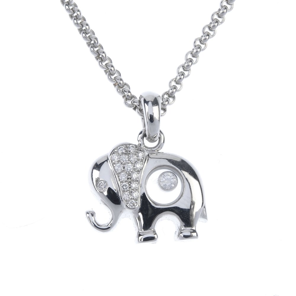 Chopard A 'happy Diamonds' Elephant Pendant.