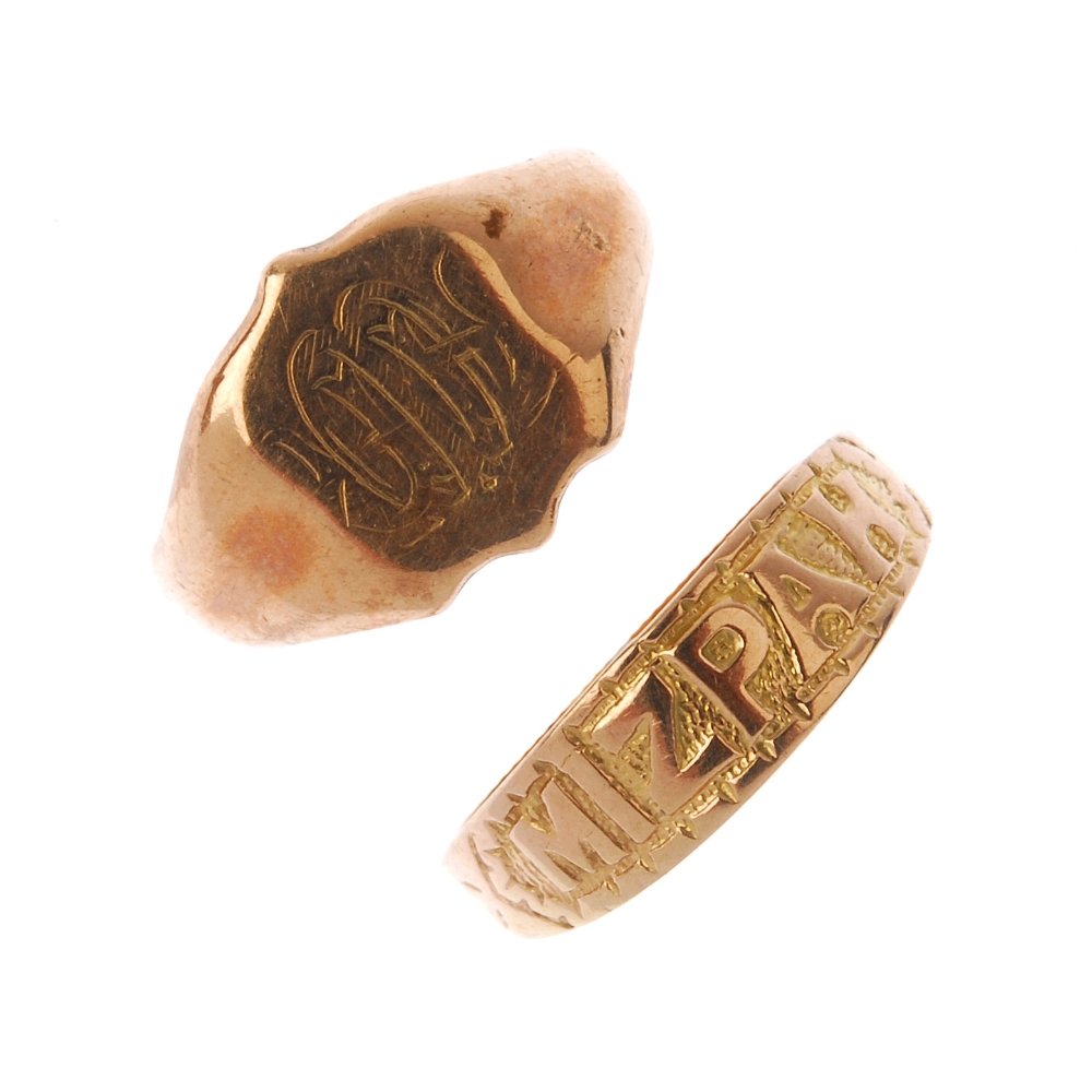Two Rings. The First Designed As An Early 20th Century