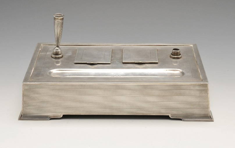 A 1930's Silver Desk Ink Stand By Sampson Mordan & Co,