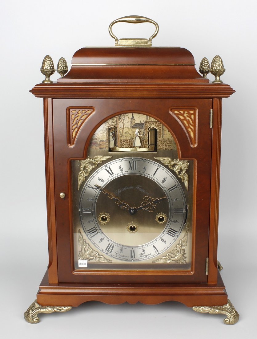 A Christian Huygens reproduction bracket clock, 19