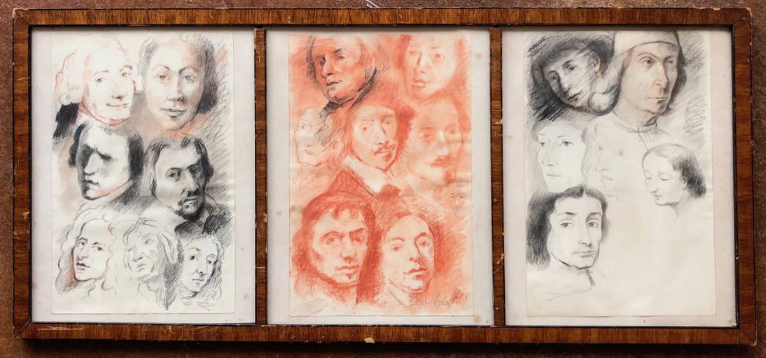 Alfred Buchta (austria, 1880 1952) Triptych