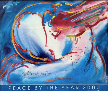 Peter Max "peace By The Year 2000" Litho. Poster