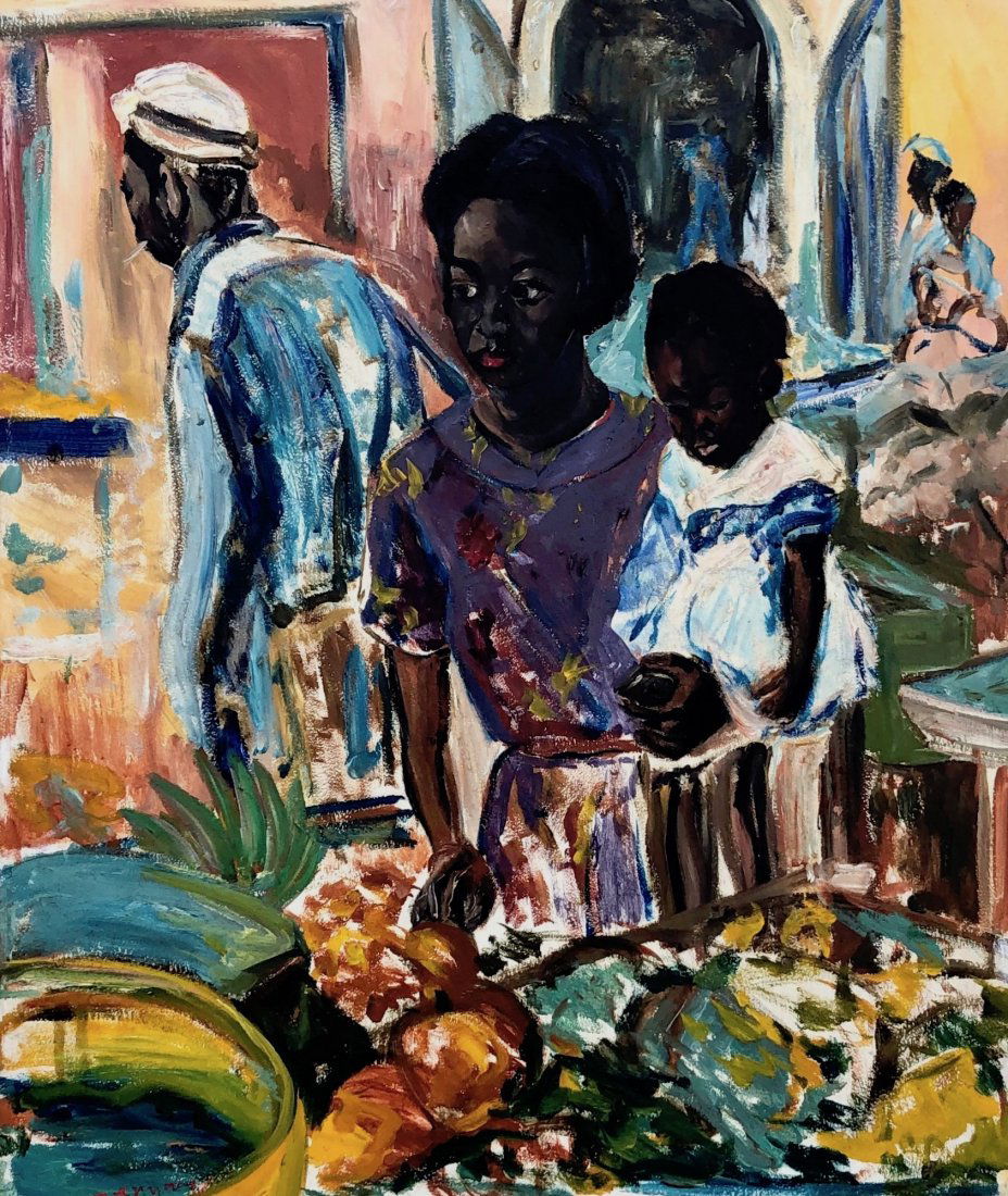 Illegibly Signed African American Impressionist Scene