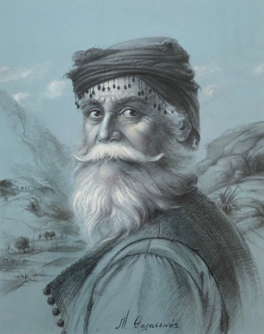 BOTIS THALASSAINOS (b.1929 Crete, Greece) Cretan Man