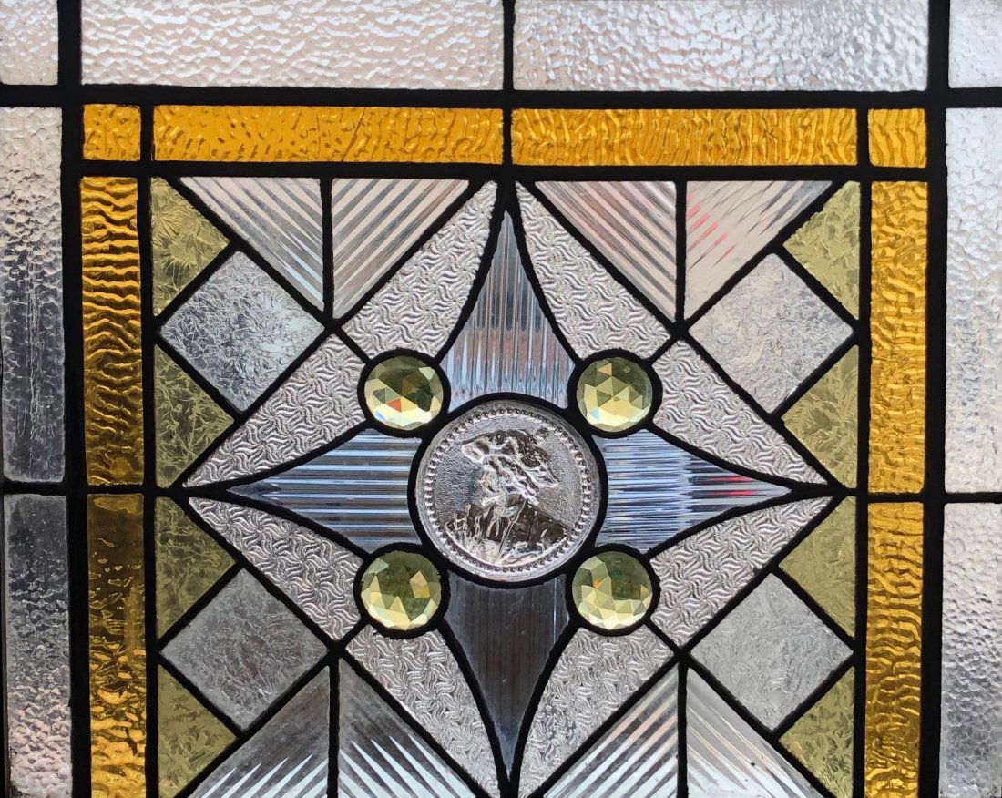 19th Century Victorian Stained Glass Window Pain