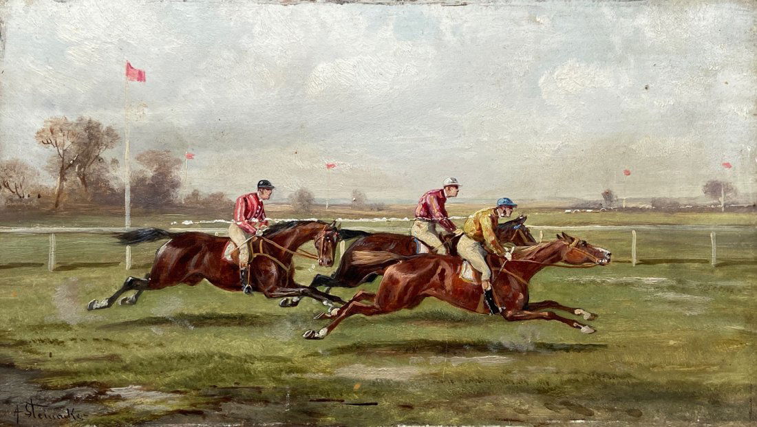 ALFRED STEINACKER (1838-1914, Austria) Horse Racing - May 16, 2020 ...