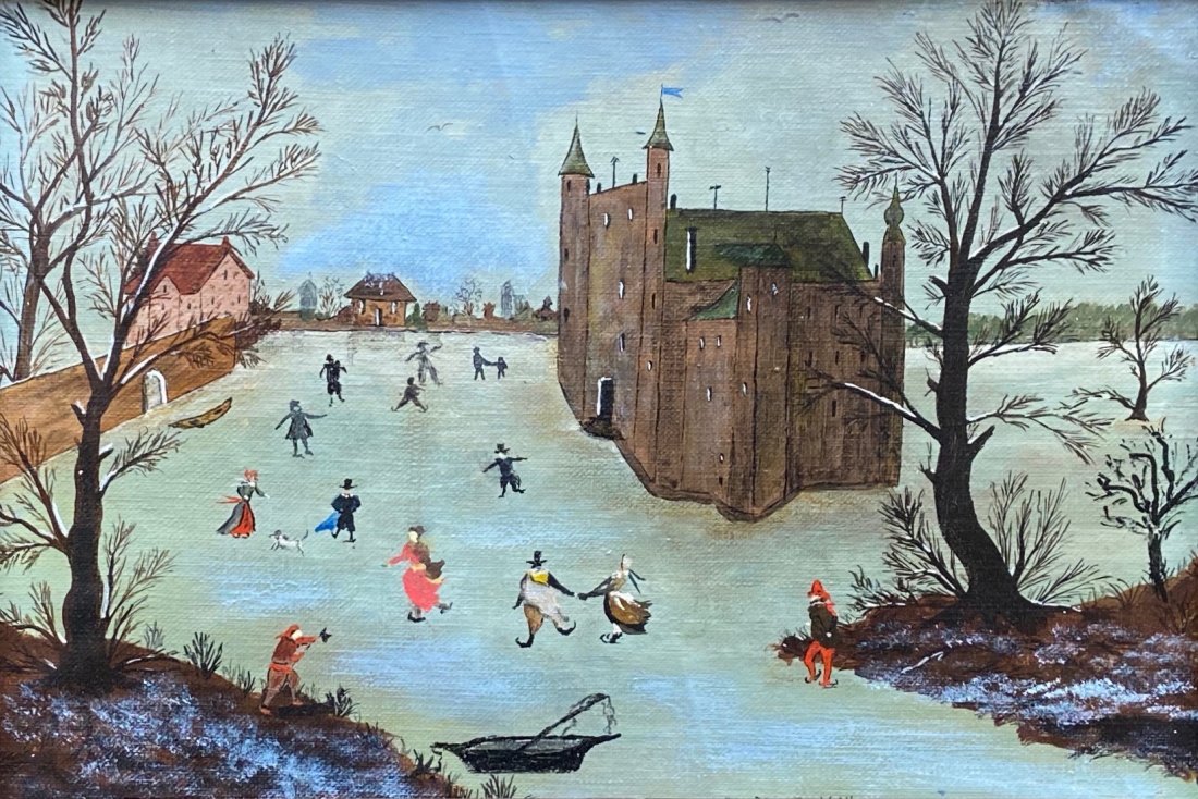 JOHN LOEPER (20th c, PA) Ice Skating By Castle - May 16, 2020 | Avra ...