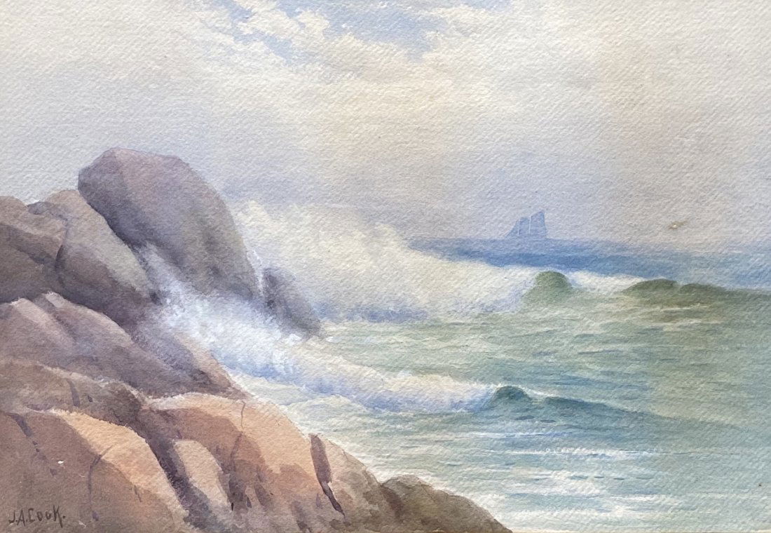 John Alfred Cook (1870 1936, Massachusetts) Seascape