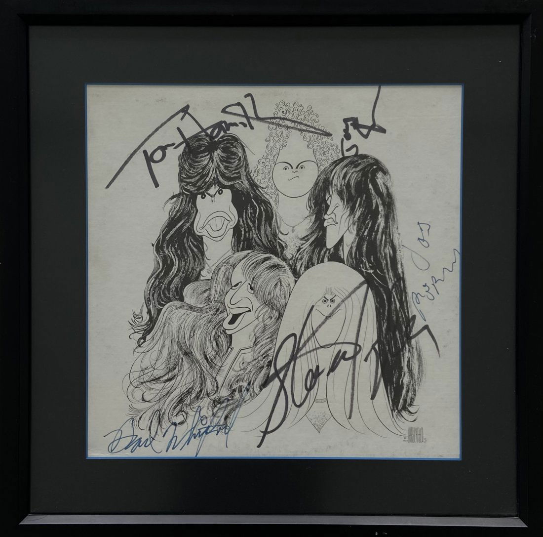 Al Hirschfeld "Aerosmith" Hand Signed By The Band (#0023) on Oct 02 ...