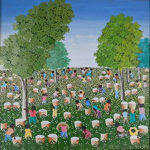 Edner Jean (b. 1955, Haitian) Cotton Pickers