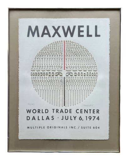 PAUL MAXWELL Limited Edition Embossed Exhibition Poster Dallas Texas ...