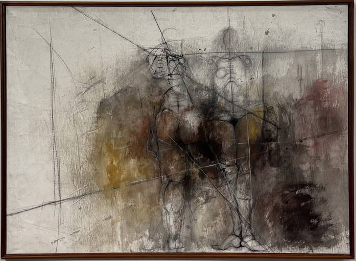 Cuban Abstract Painting With Figures Illegible Signature (#0128) on Jan ...