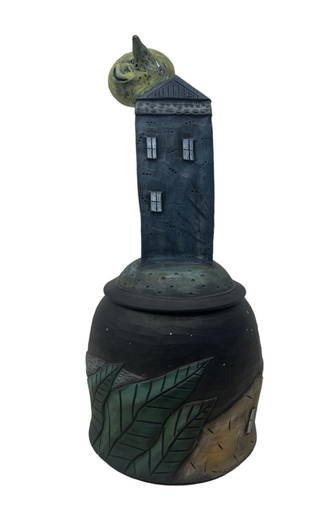 DAVID STABLEY, Terra Cotta Covered Jar Sculpture (#0181) on Jan 07 ...