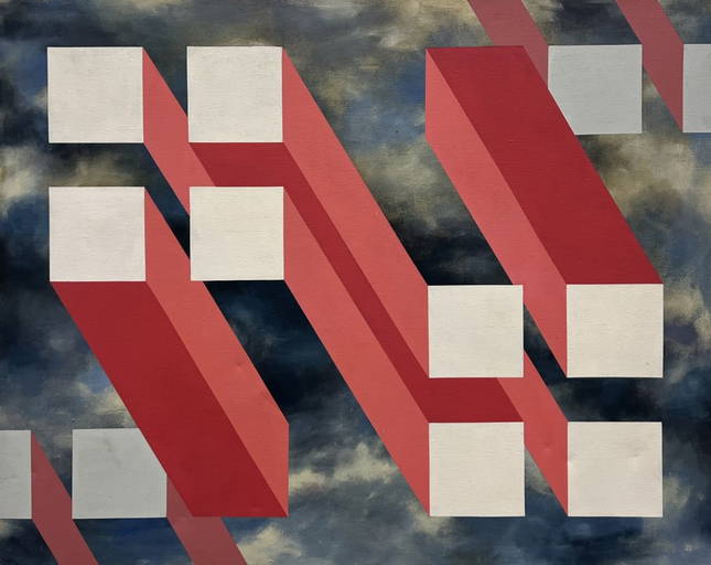 Monumental Post Modern Abstract Painting