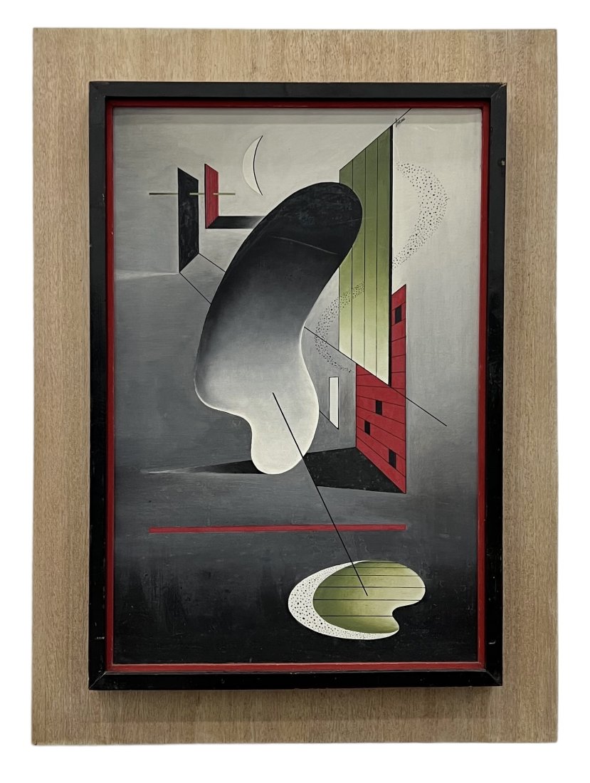 Impressive 1970's Surrealist Abstract Painting, Signed