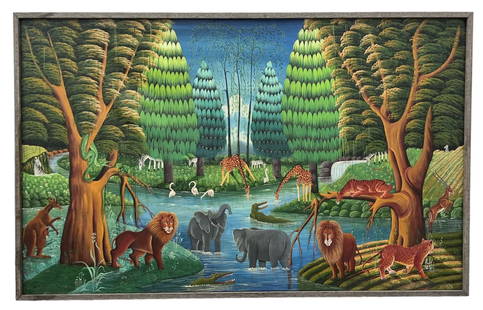 Haitian Painting By Raoul Viard