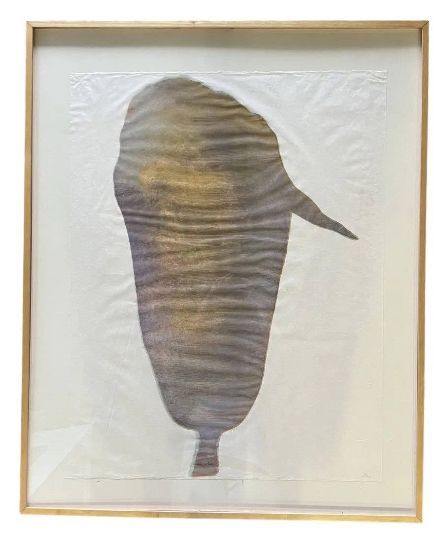 Judith Shah (20th C, American) Purple Pulpit Large Minimalist Monoprint ...