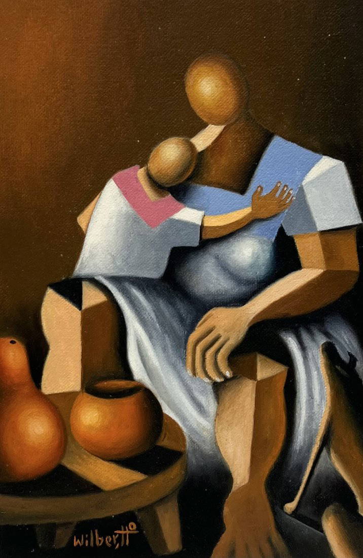 Wilber Hererra Ortiz (20th C, Mexico) Merida Artist, Cubist Auction