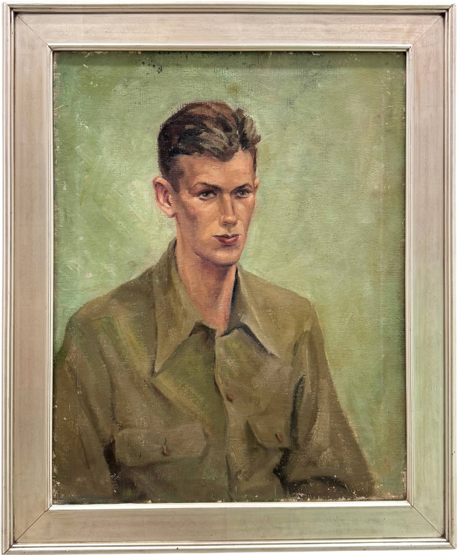 Edwin Murray Mackay, Portrait Of A Handsome Gi Wwi Auction