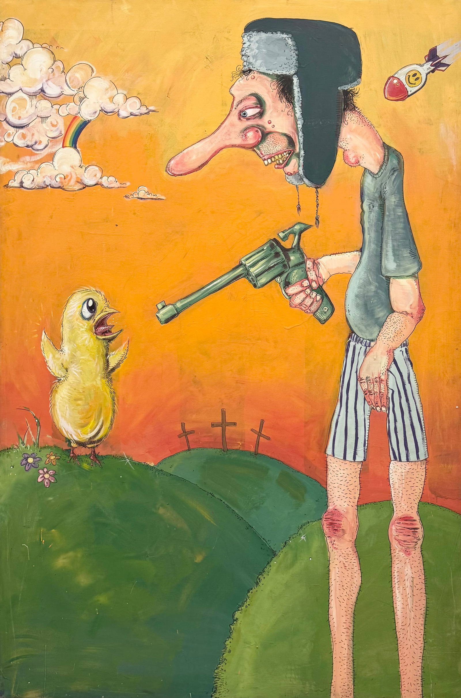 Matt Godwin (b. 1987, American) Florida Artist Monumental Size 72" Auction