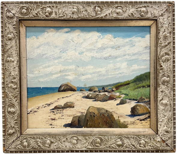 Rachel Beebe (1897 1996) Long Island New York Beach Landscape Nicely Framed