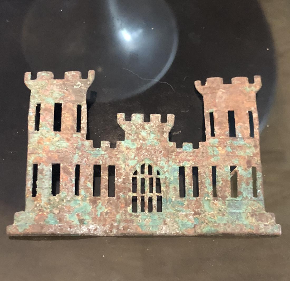 EXCAVATED CIVIL WAR ENGINEER CORPS INSIGNIA