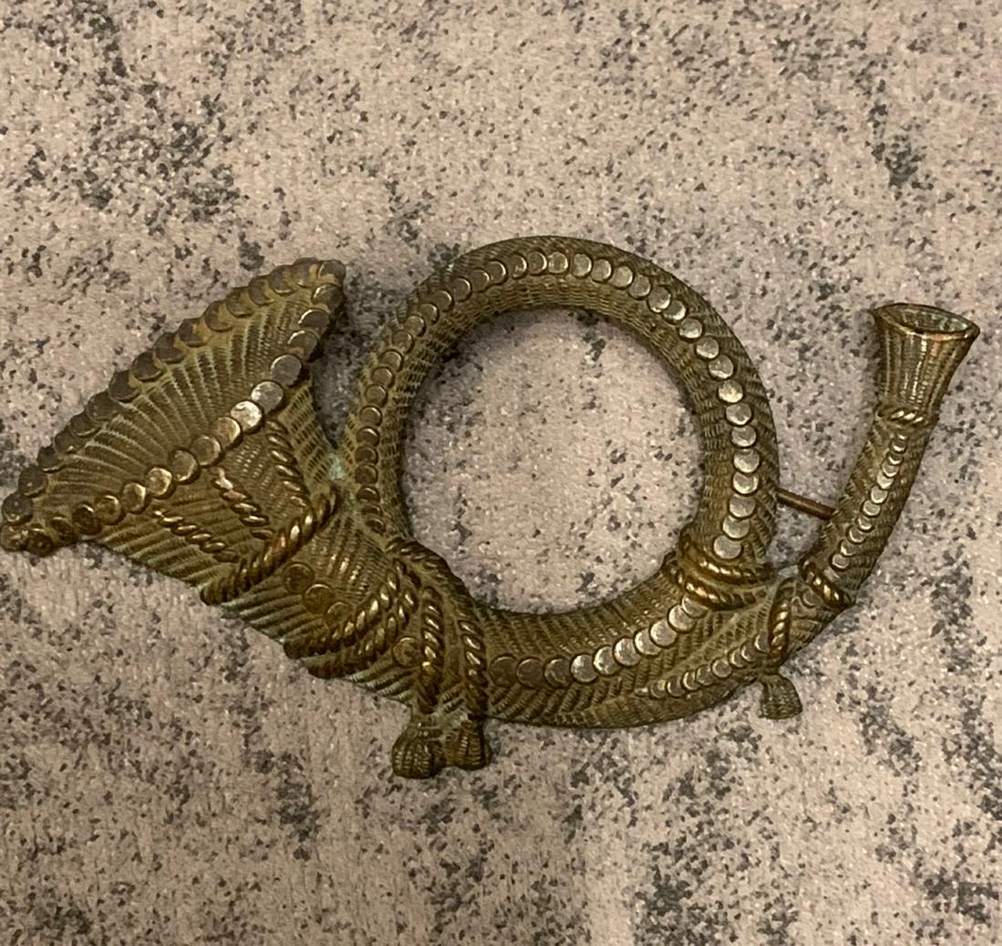 SCARCE CIVIL WAR FALSE EMBROIDERED INFANTRY BUGLE HAT