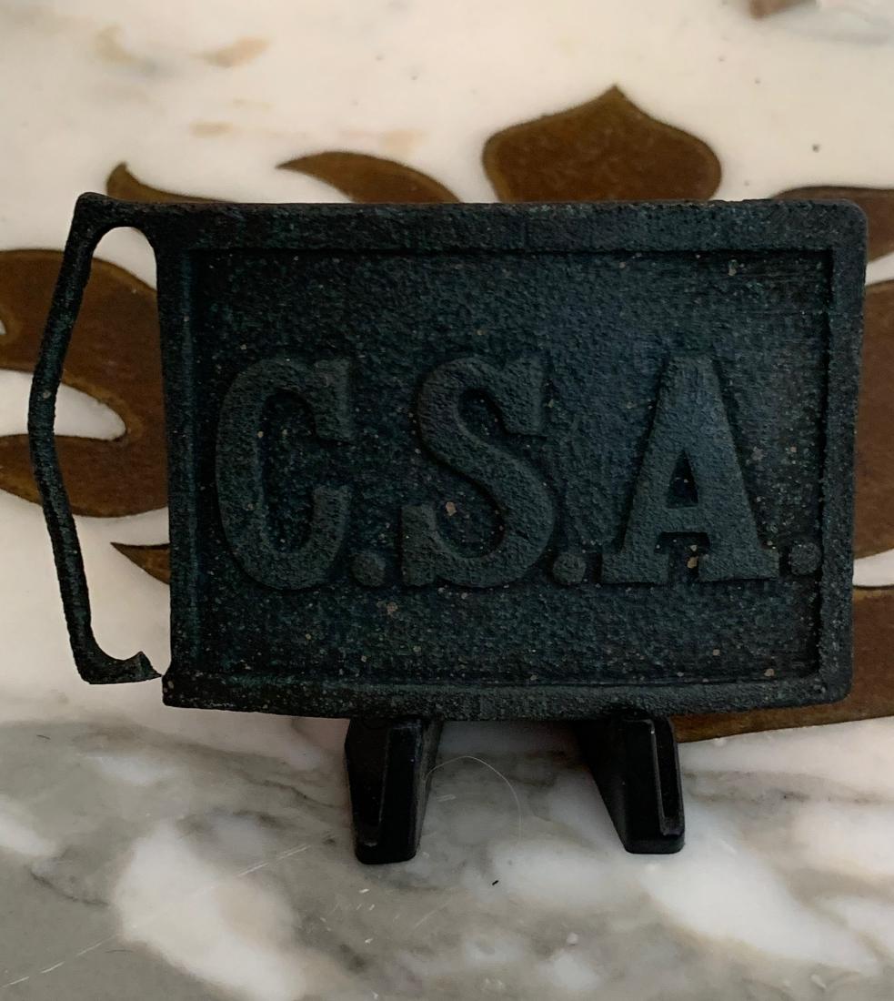 SCARCE CIVIL WAR C.S.A. CONFEDERATE DUG BELT BUCKLE