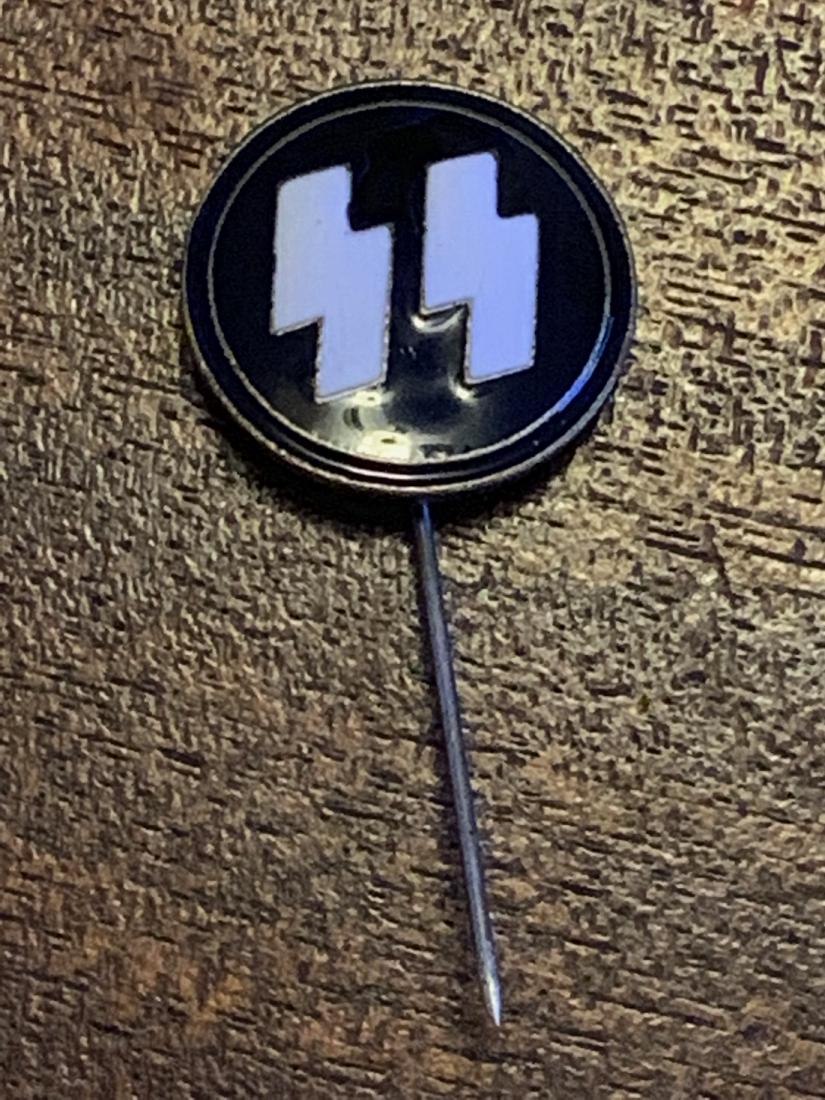 RARE WW2 GERMAN NAZI WAFFEN SS PIN W/ MAKER MARKS