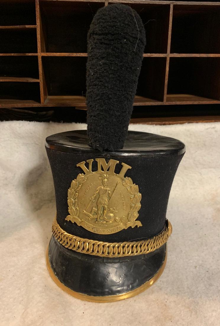 19TH CENTURY VMI - VIRGINIA MILITIA INSTITUTE SHAKO HAT