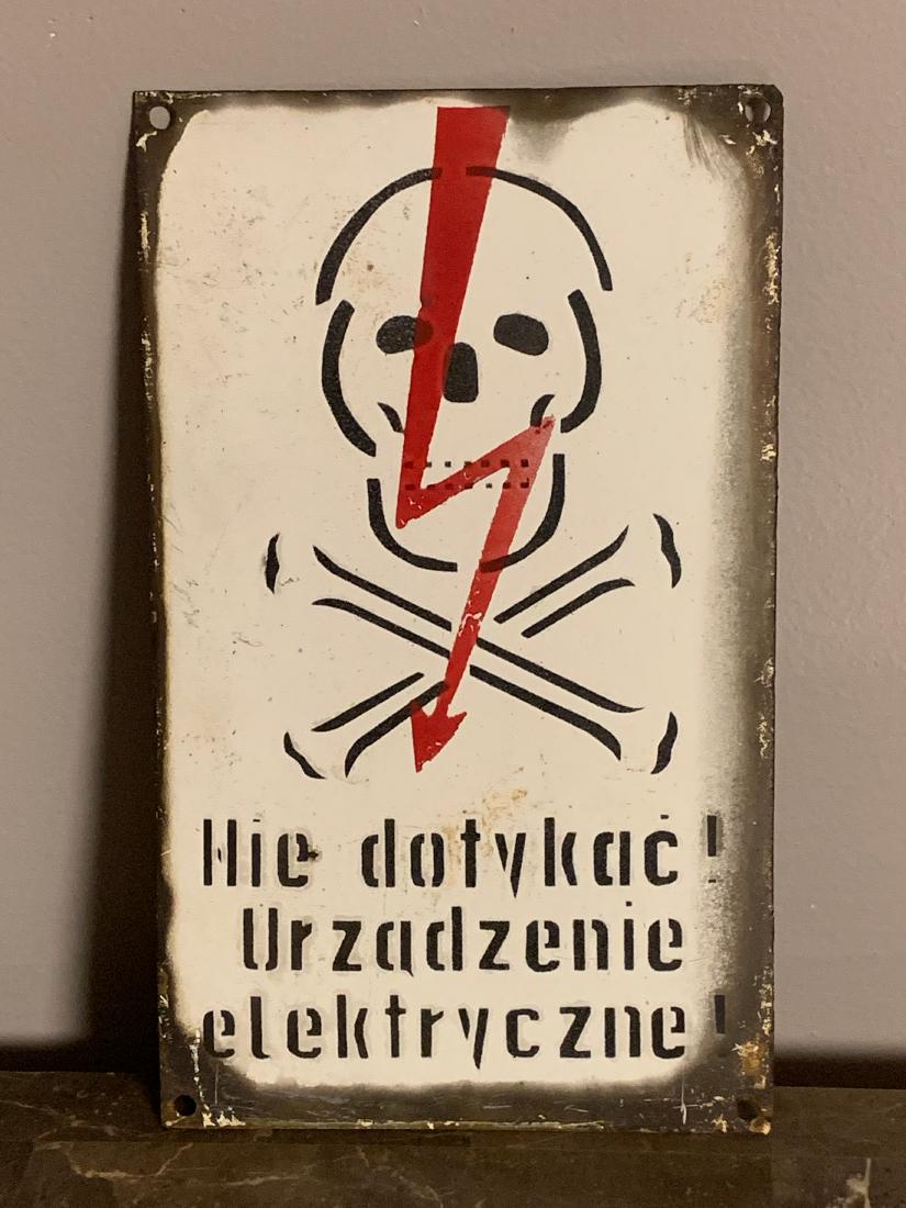 RARE WW2 GERMAN NAZI ELECTRICAL PORCELAIN SIGN - May 19, 2019 | Rare ...