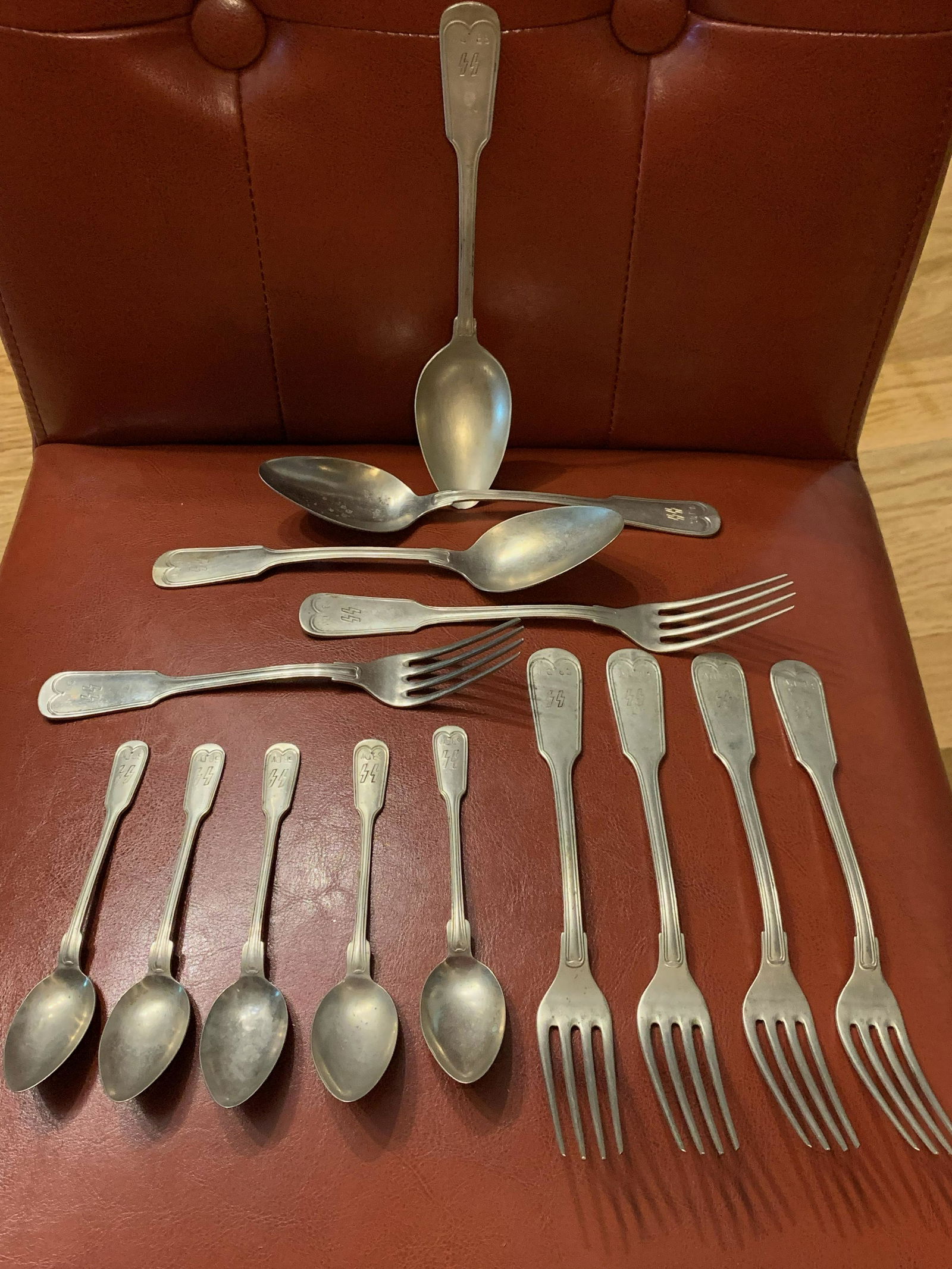 WW2 GERMAN NAZI SS LOT OF 14 STERLING FLATWARE SET - Sep 22, 2019 ...