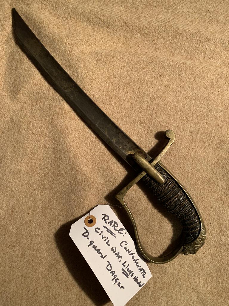 CIVIL WAR CONFEDERATE LION HEAD DAGGER - Nov 17, 2019 | Rare Treasures ...