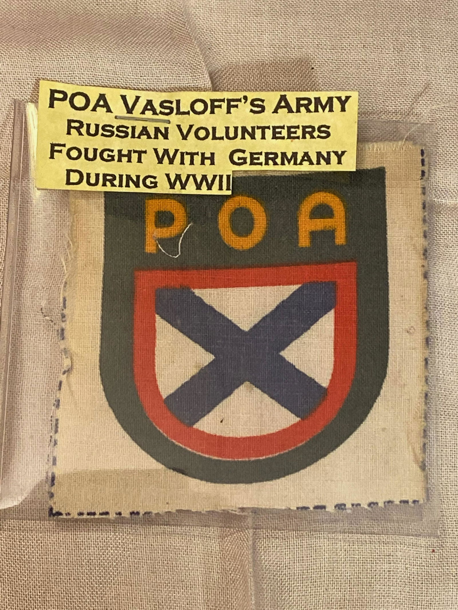 WW2 GERMAN RUSSIAN VOLS. POA SLEEVE PATCH - Dec 08, 2019 | Rare ...