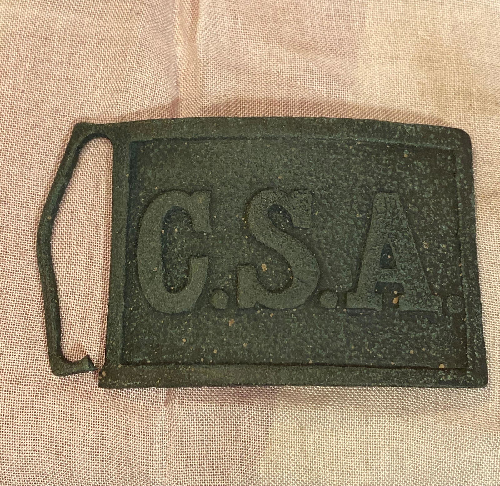 Antique Civil War Csa Battle Belt Buckle