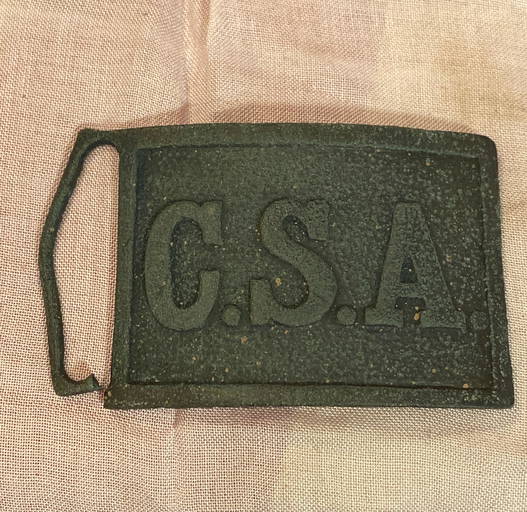 Antique Civil War Csa Battle Belt Buckle
