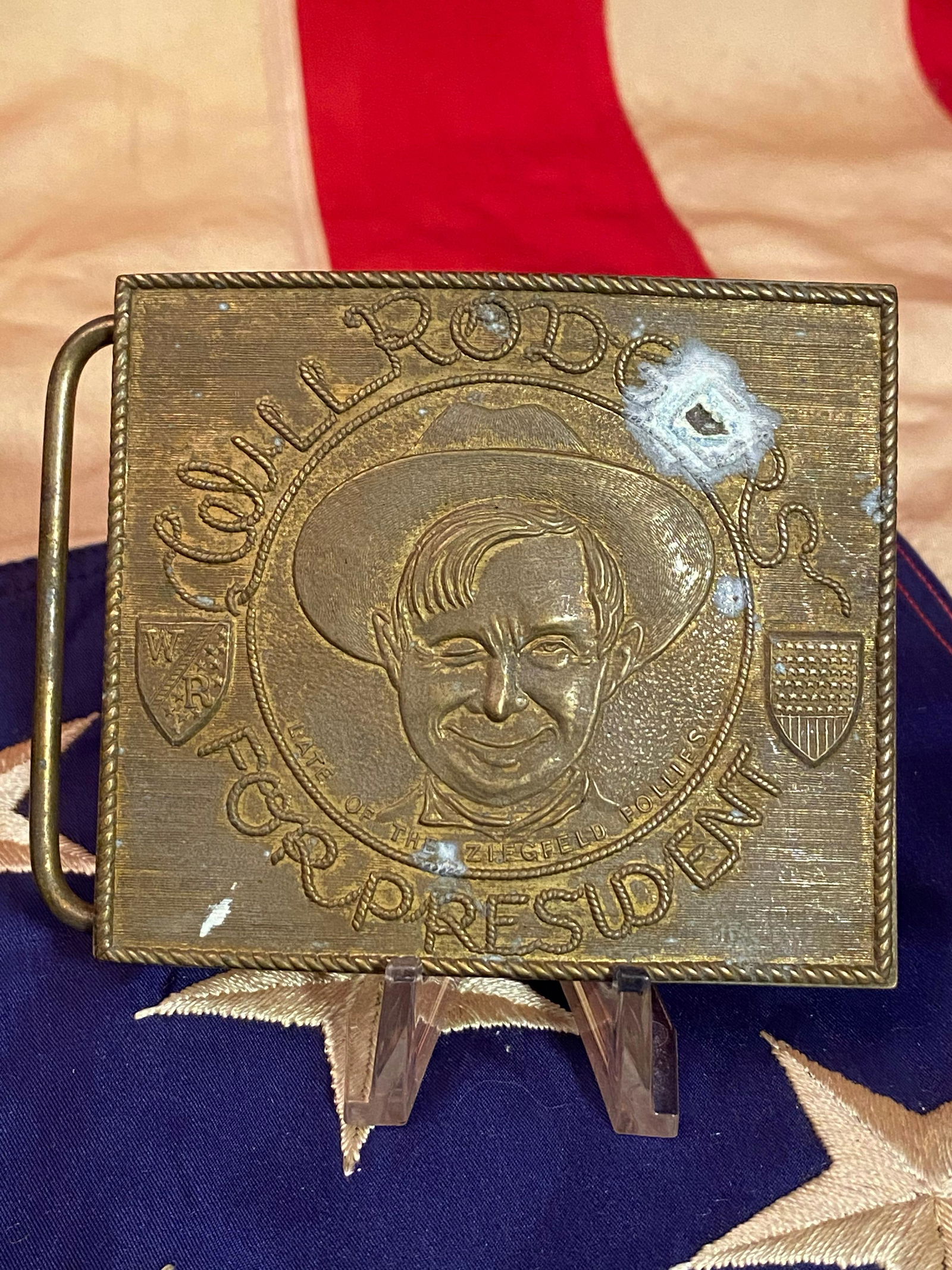 ANTIQUE WILL RODGERS FOR PRESIDENT BELT BUCKLE - Feb 24, 2020 | Rare ...