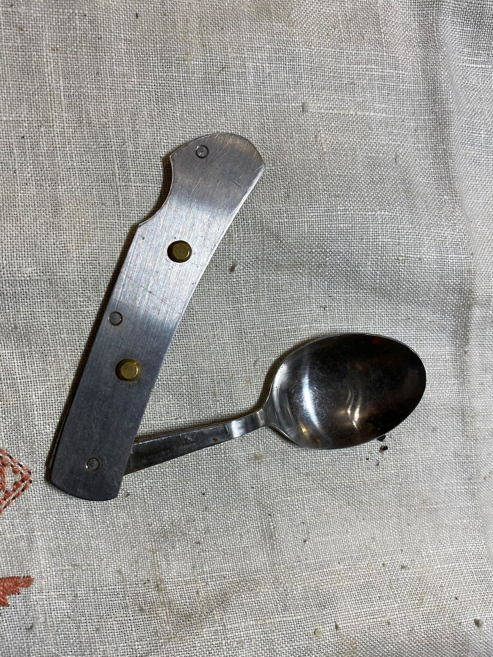 Antique Military Retractable Spoon