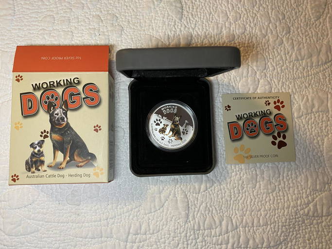 1 Oz Silver Coin 2011 Gsd Working Dogs Coin