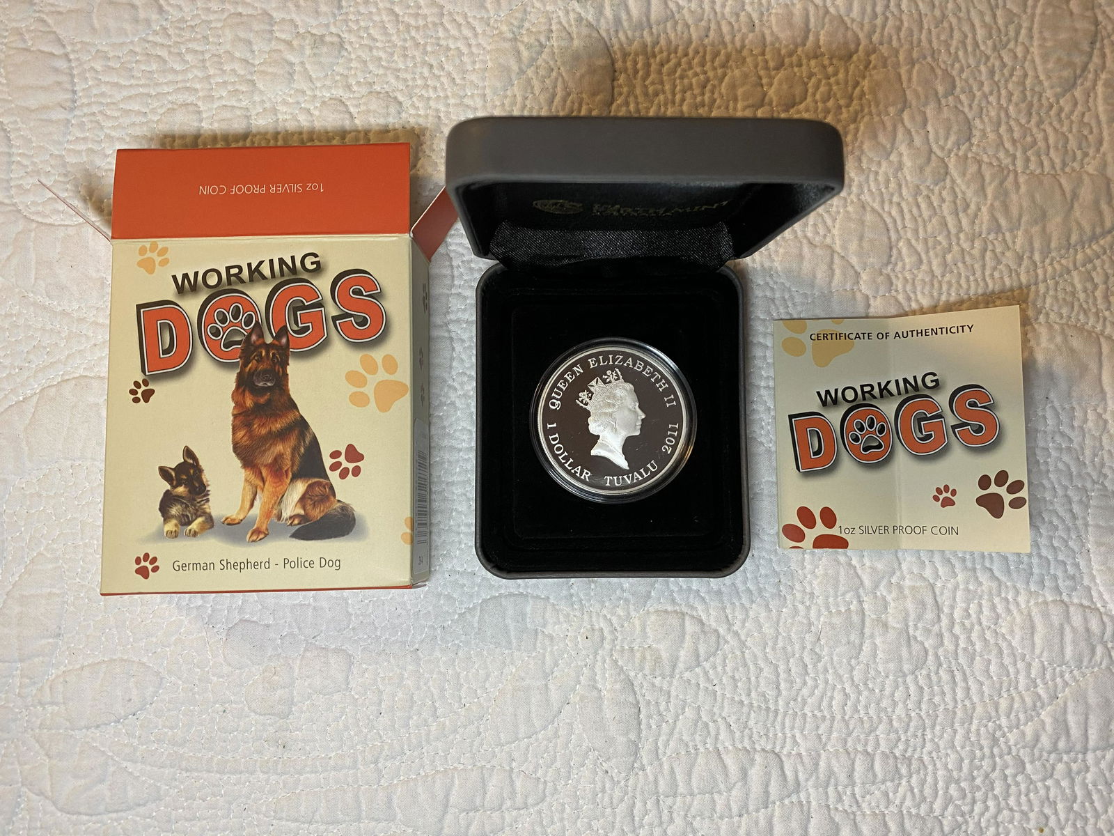 1 OZ SILVER COIN 2011 GSD WORKING DOGS COIN - Apr 13, 2020 | Rare ...