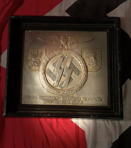 Rare Ww2 German Waffen Ss Officers Office Plaque