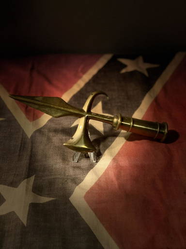 Rare U.s. Civil War Flag Pole Finial/post