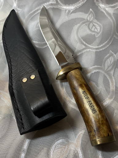 Vintage Lone Wolf Nilo Farms Native Aerican Fixed Blade
