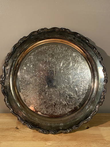 Vintage Silver Plate Serving Dish Plate