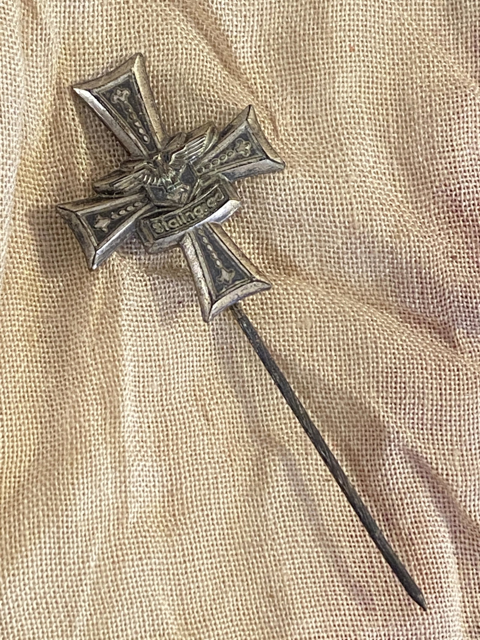 Rare Ww2 German Nazi Iron Cross Stalingrad Pin