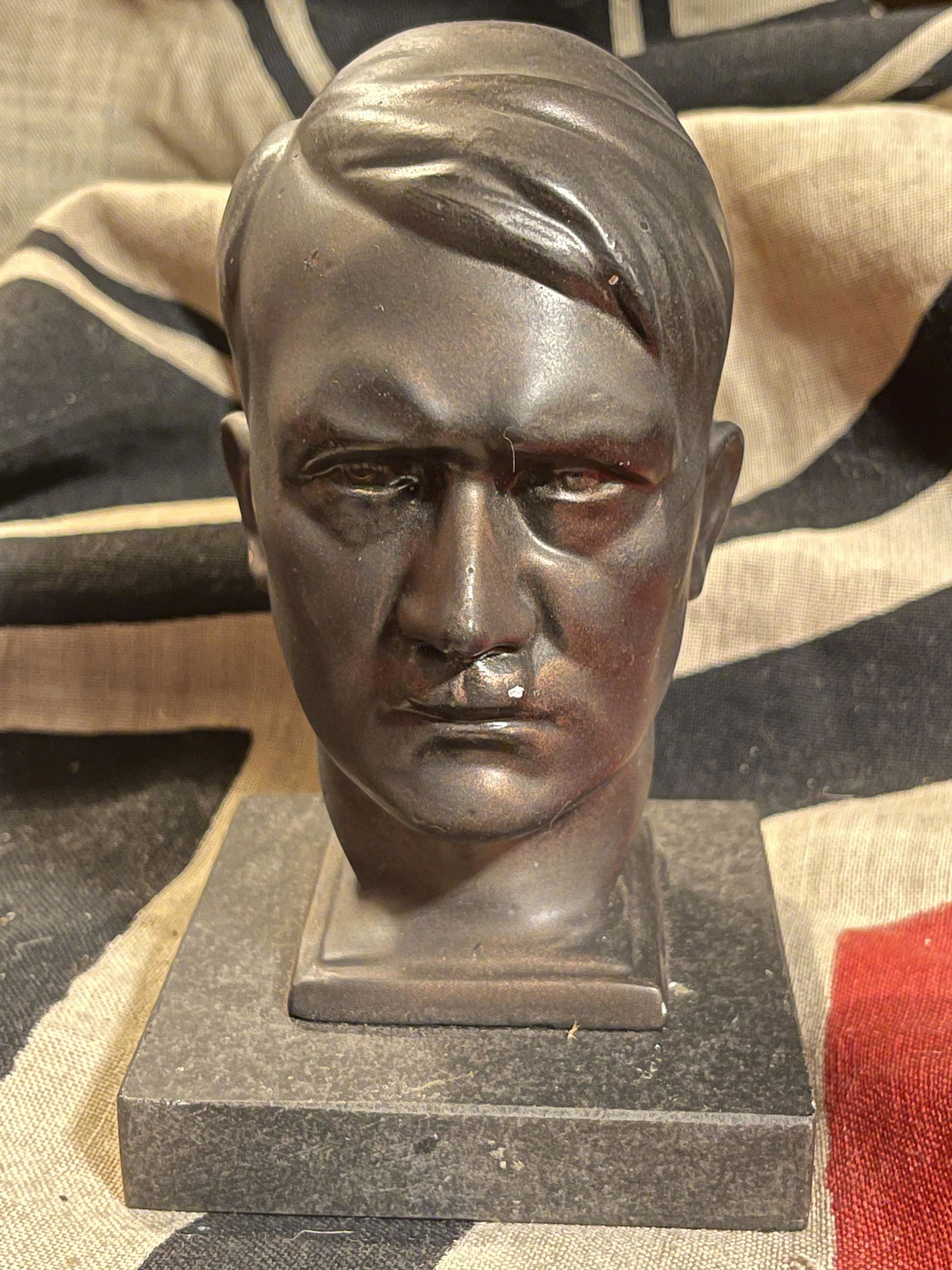 Rare Ww2 German Nazi Adolf Hitler Bust Desk Ornament