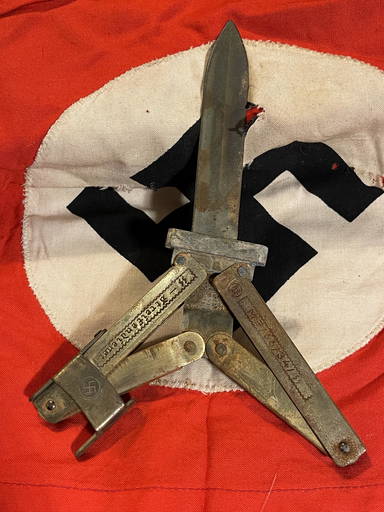 Rare Ww2 German Ss Paratrooper Folding Dagger Knife