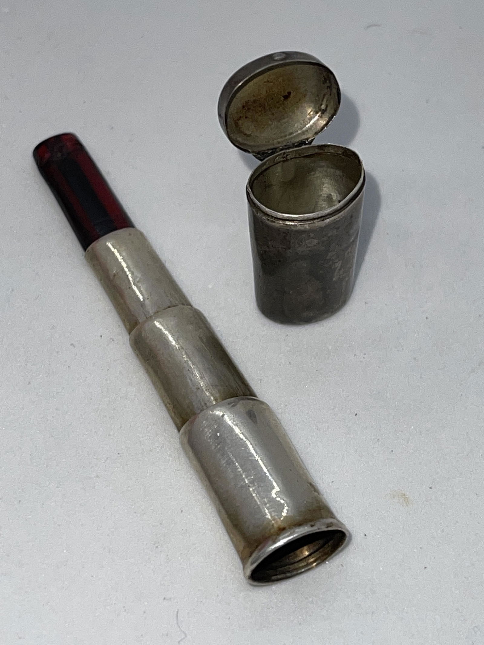 Antique Sterling Silver Retractable Cigarette Head/pipe